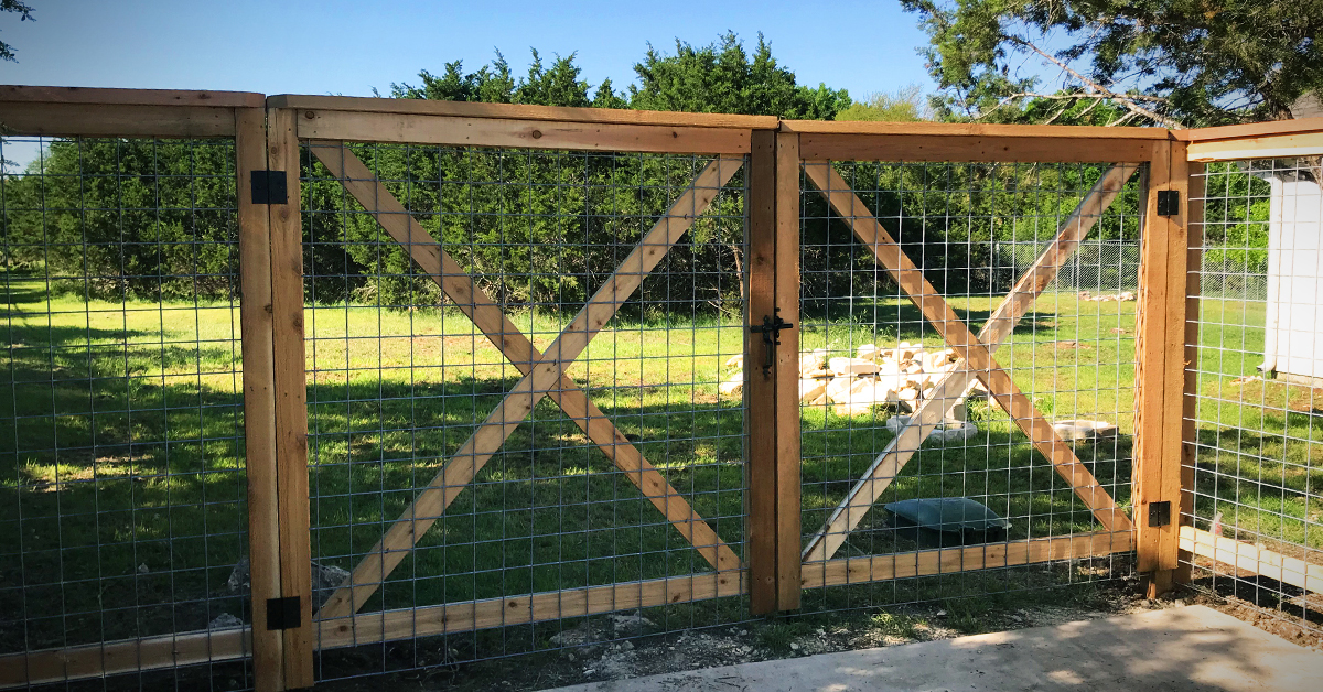 Welded Wire Double Gate X Gates | Comal Fence Welded Wire Double Gate X Gates | Comal Fence